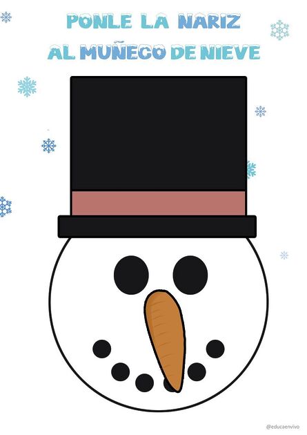 Juego de Navidad : ¡ponle la nariz al muñeco de nieve! - Educaenvivo