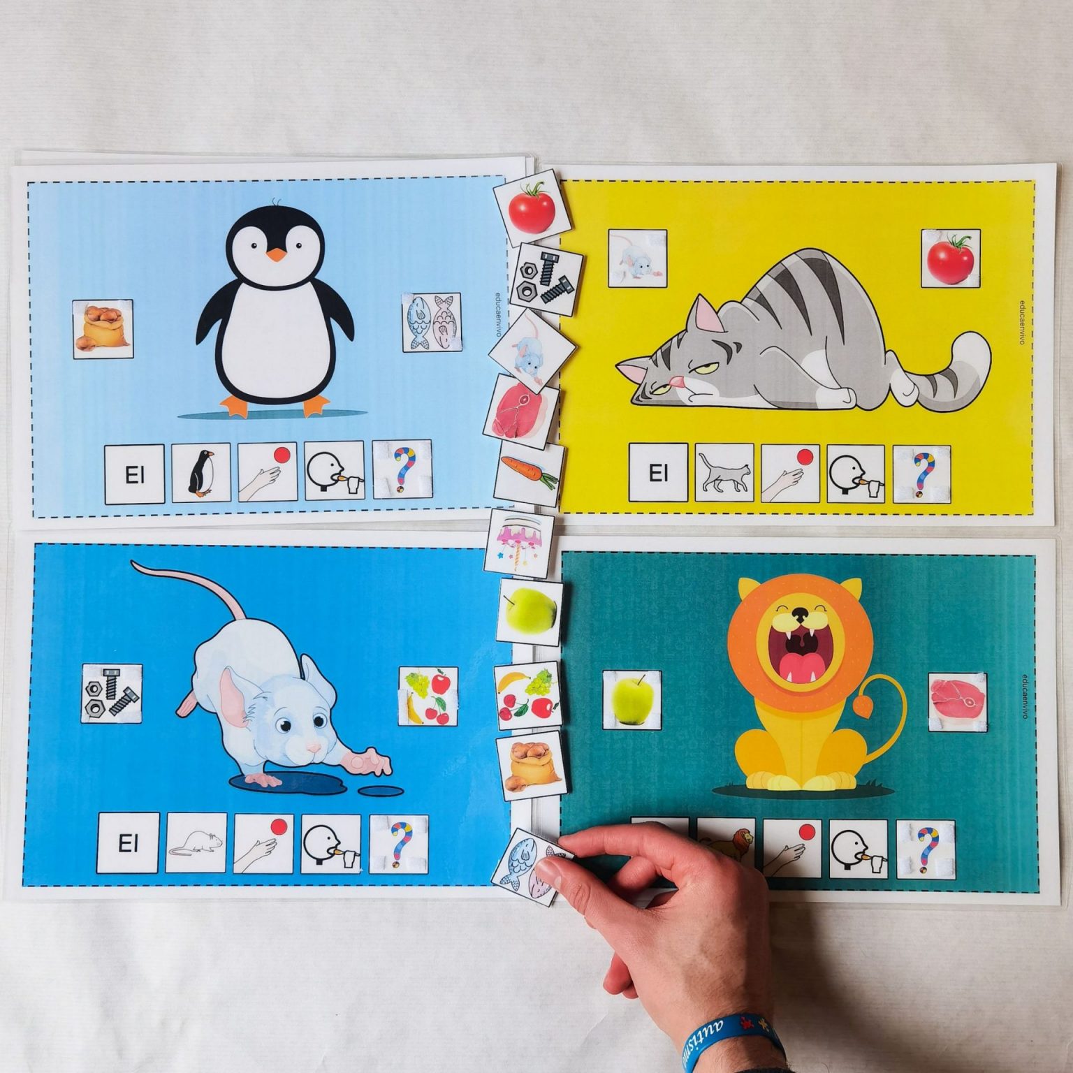 Alimenta a los animales [Juego con pictogramas divertido] - Educaenvivo