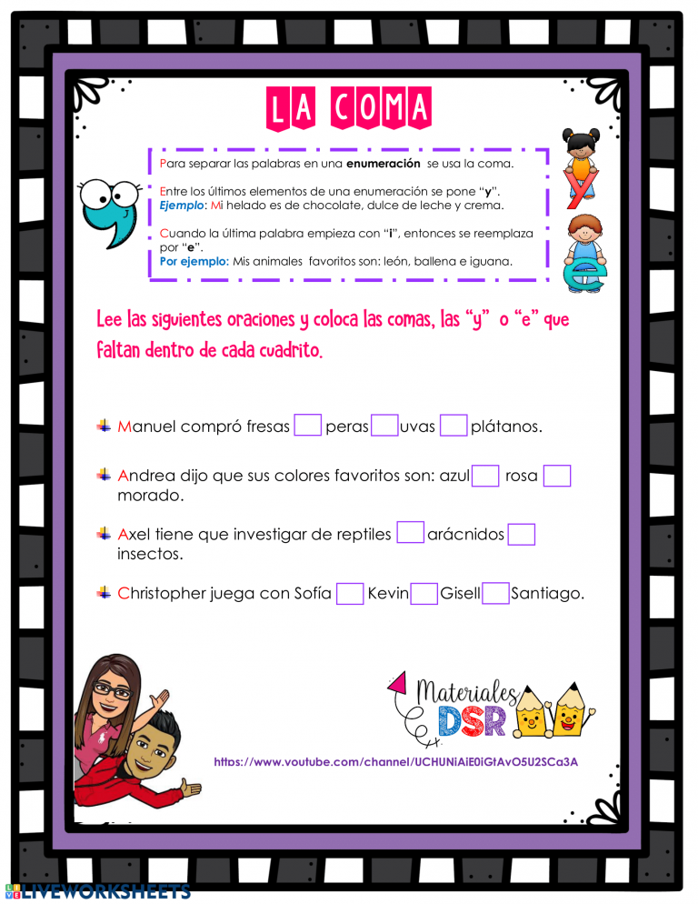 Signos de Puntuación: Materiales para usarlos adecuadamente