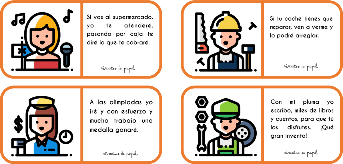 Dominó de Profesiones para Comprensión Lectora – Educaenvivo