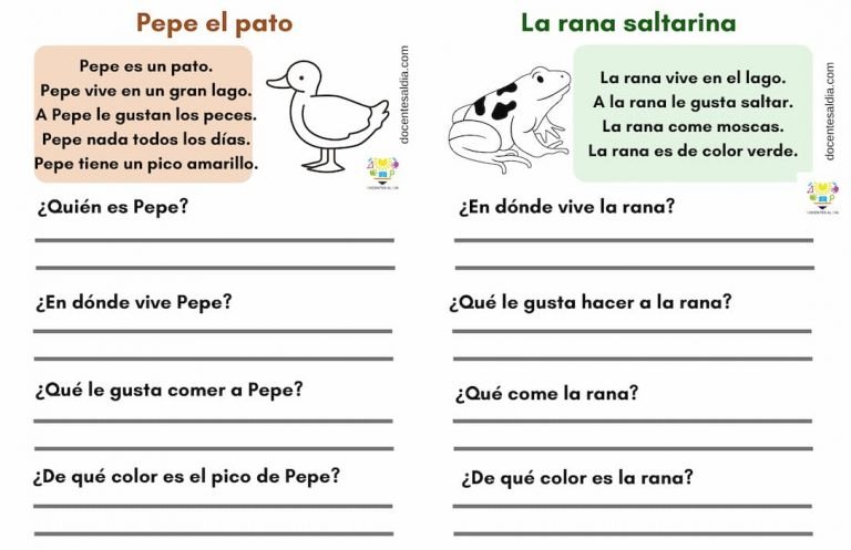 17 Lecturas Comprensivas Cortas En Pdf Educaenvivo