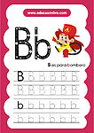 Caligrafía de la letra B: Mayúscula y Minúscula [en PDF]